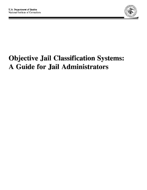 Fillable Online Objective Jail Classification Systems: A Guide for Jail ...