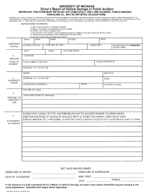 Fillable Online pts umich vehicle vandalism report form Fax Email Print ...