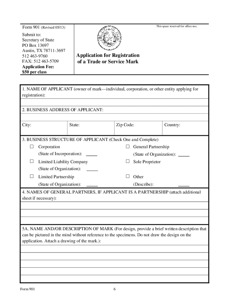 Sos Form 901 2020 2022 Fill And Sign Printable Template Online US
