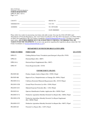 Fillable Online cdpr ca DPR-197 Rev 02-11, Forms Requisition - cdpr ca ...