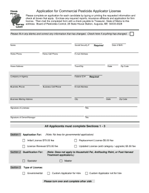 Structural Pest Control Applicator License | pdfFiller