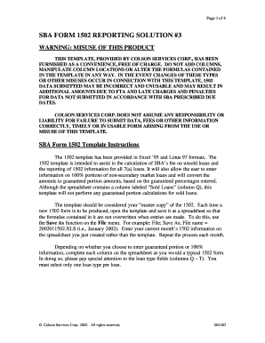 Fillable Online archive sba SBA FORM 1502 REPORTING SOLUTION #3 ...