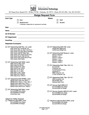 Fillable Online Badge Request Form Fax Email Print - pdfFiller