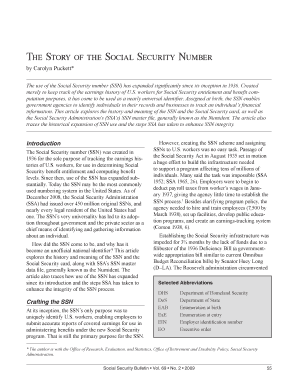 Fillable Online ssa The Story of the Social Security Number - ssa Fax ...