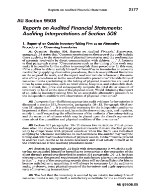 Fillable Online Reports on Audited Financial Statements: Auditing ...