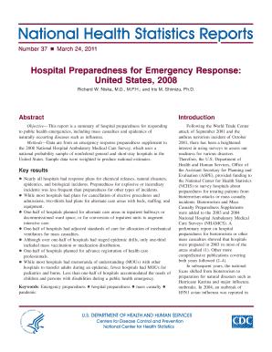 Fillable Online Hospital Preparedness for Emergency Response: Fax Email ...