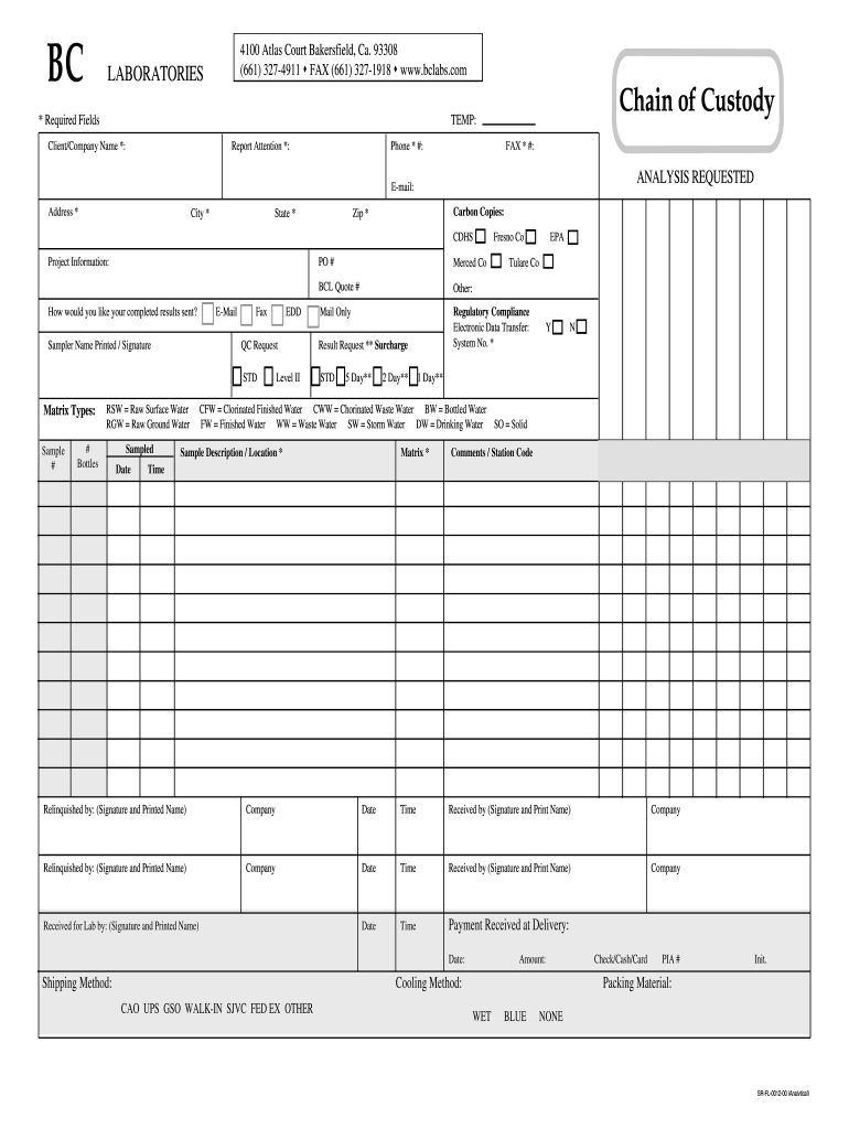 Blank Chain Of Custody Form 2020 2022 Fill And Sign Printable Template Online US Legal Forms