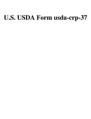 Fillable Online U.S. USDA Form usda-crp-37 Fax Email Print - pdfFiller