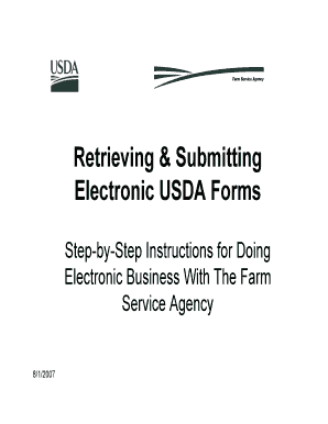 Fillable Online fsa usda Retrieving & Submitting Electronic USDA Forms ...