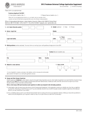 18 Printable universal college application form Templates - Fillable ...