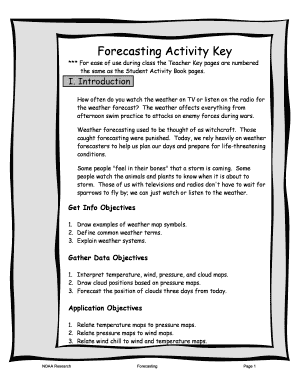 Fillable Online Forecasting Activity Key Fax Email Print - pdfFiller