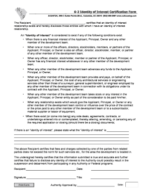 Fillable Online 6-2 Identity of Interest Certification Form Fax Email ...