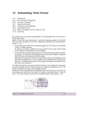 Fillable Online 12 Scheduling 'Sixth Forms' - TimeTabler Fax Email ...