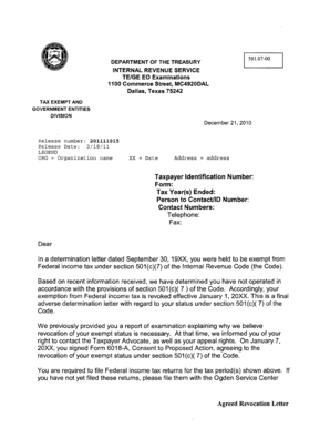 Fillable Online Agreed Revocation Letter Fax Email Print - pdfFiller