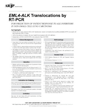 Fillable Online EML4-ALK Translocations by RT-PCR - ARUP Laboratories ...