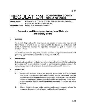 Fillable Online Evaluation and Selection of Instructional Materials and ...