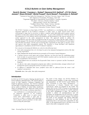 Fillable Online ICOLD Bulletin on Dam Safety Management - Utah State ...