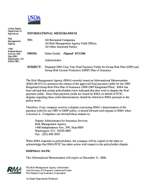 Fillable Online rma usda Official concurrence/approval form - RMA USDA ...