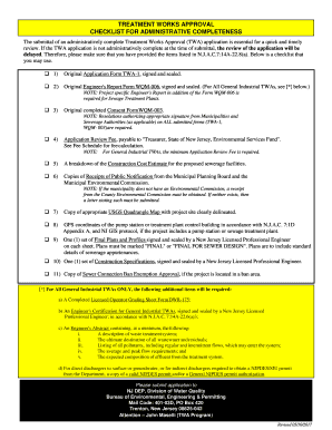 Fillable Online Checklist for Administrative Completeness Fax Email ...