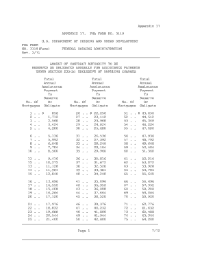 Fillable Online hud Appendix 17 APPENDIX 17. FHA FORM NO. 3119 U.S ...