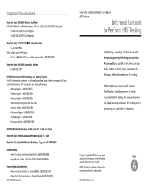 Fillable Online Form DOH-2556 and Form 2556i: Informed Consent to ...