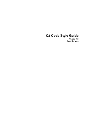 Fillable Online C# Code Style Guide Fax Email Print - pdfFiller