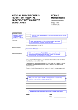 Fillable Online Guidance for the completion of Prescribed Forms - RQIA ...