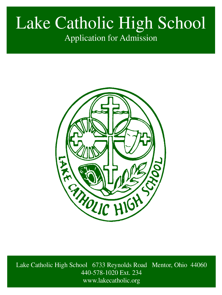 Fillable Online lakecatholic Public Application - Lake Catholic High ...