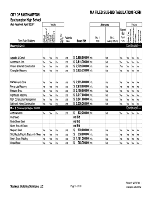 Fillable Online easthampton champlain masonry bids form Fax Email Print ...