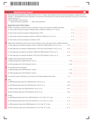 Fillable Online Form F-2 Apportionment Report Fax Email Print - pdfFiller