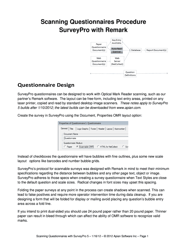 Fillable Online SurveyPro with Remark Fax Email Print - pdfFiller