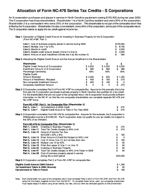 Form Nc 478 - Fill Online, Printable, Fillable, Blank | pdfFiller