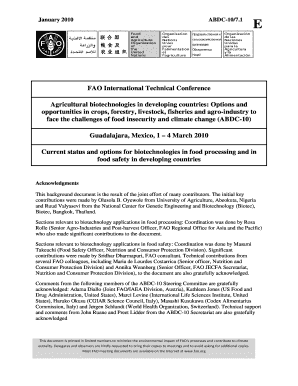 Fillable Online fao FAO International Technical Conference Fax Email ...