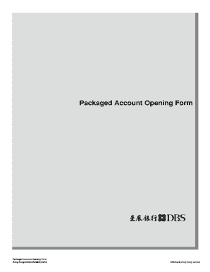 Fillable Online Packaged Account Opening Form Fax Email Print - pdfFiller