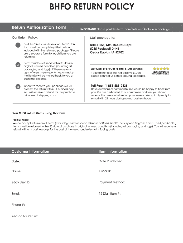 Bhfo Returns - Fill Online, Printable, Fillable, Blank | pdfFiller