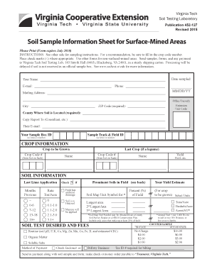 Fillable Online Soil Sample Information Sheet Fax Email Print - pdfFiller