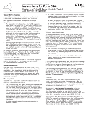 Fillable Online tax ny Form CT-6-I: May 2005: Instructions for Form CT ...
