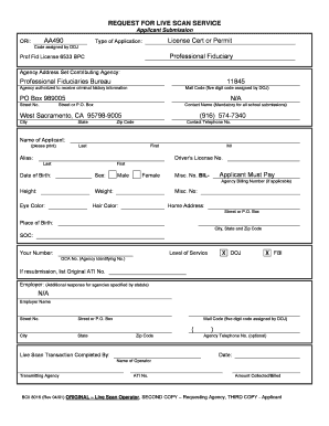 Fillable Online fiduciary ca California Professional Fiduciaries Bureau ...