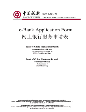 Fillable Online E-Bank Application Form ????????? - ???? Fax Email ...