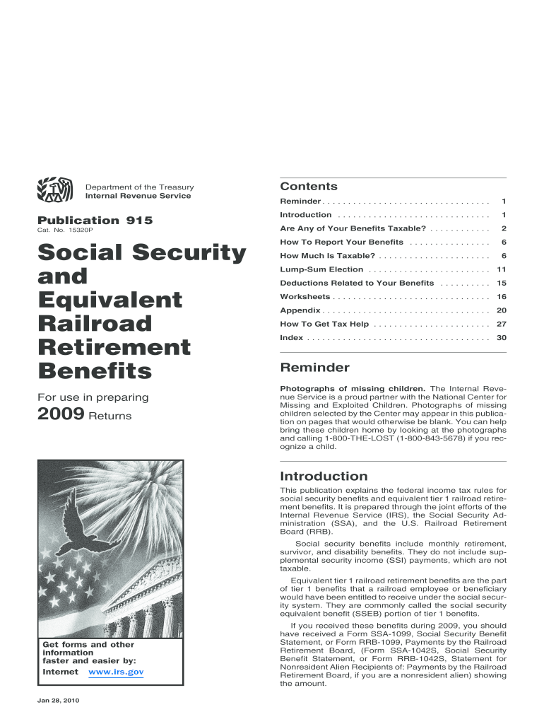 Fillable Online publication 915 2009 form Fax Email Print - pdfFiller