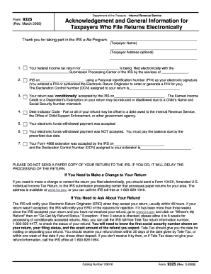 Fillable Online Acknowledgement and General Information for Taxpayers ...