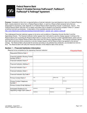 Fillable Online Check 21-Enabled Services Agreement Fax Email Print ...