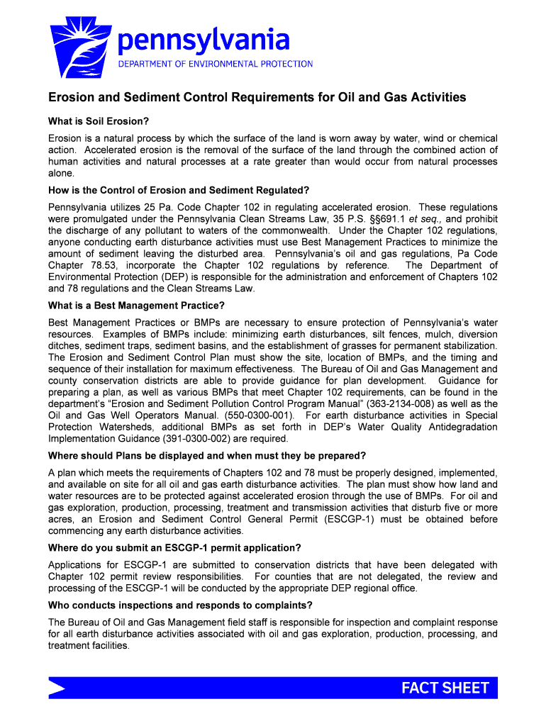 Fillable Online Erosion and Sediment Control Requirements Fax Email ...
