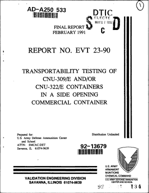Fillable Online dtic cnu 309e container form Fax Email Print - pdfFiller