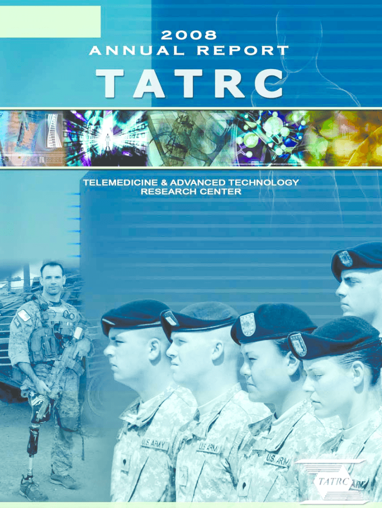 Fillable Online 2008 Annual Report TATRC Fax Email Print - pdfFiller