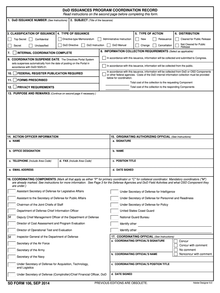 Fillable Online DoD Issuance Coordination Record Fax Email Print ...