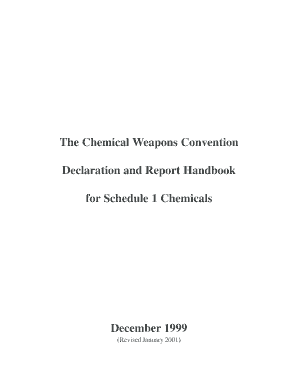 Fillable Online Chemical Weapons Convention Declaration and Report ...