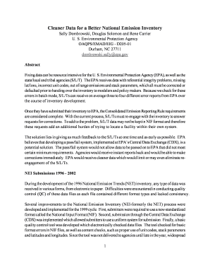 Fillable Online epa Cleaner Data for a Better National Emission ...