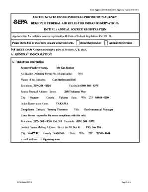 Fillable Online Air Quality Source Registration Form Fax Email Print ...