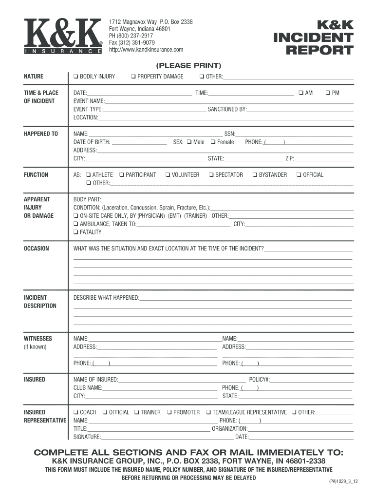 1029 KK PA MEDICAL CLAIM 3-12 indd: Fill out & sign online | DocHub